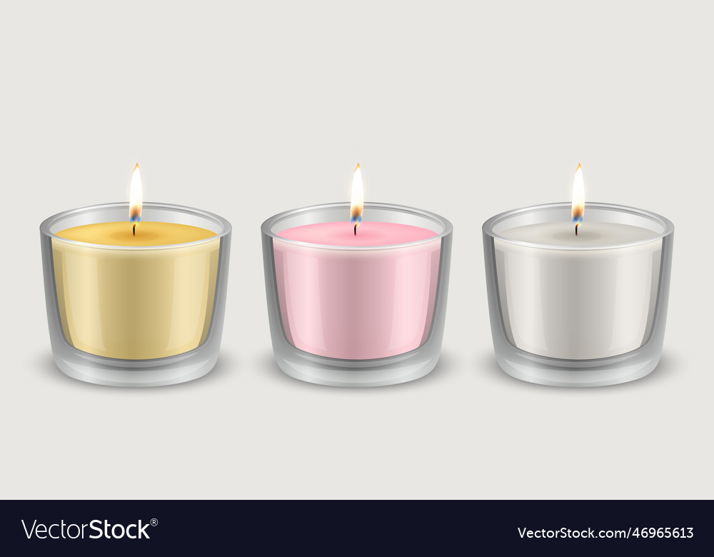3d realistic yellow pink white paraffin Royalty Free Vector 3d realistic yellow pink white paraffin Royalty Free Vector