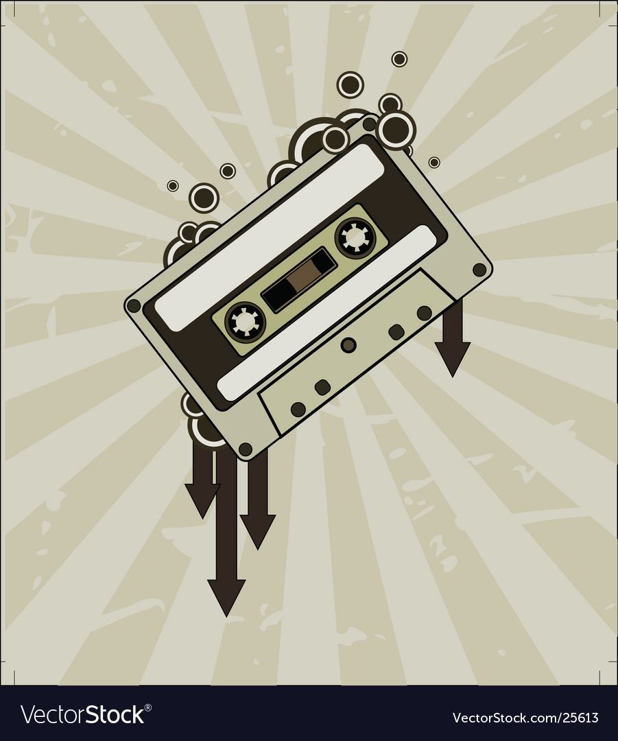 Audio tape Royalty Free Vector Image - VectorStock
