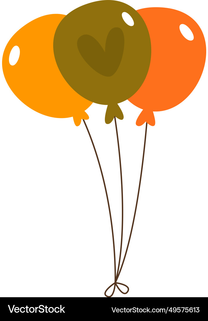 Birthday balloons bouquet Royalty Free Vector Image