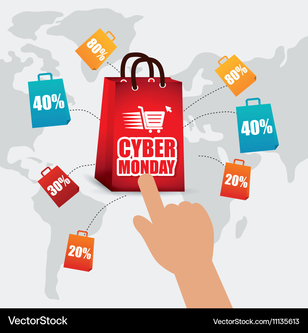 Cyber monday sale event Royalty Free Vector Image