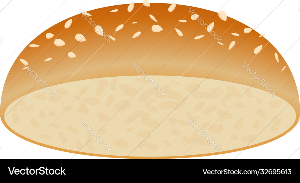 Fresh bun icon cartoon style Royalty Free Vector Image