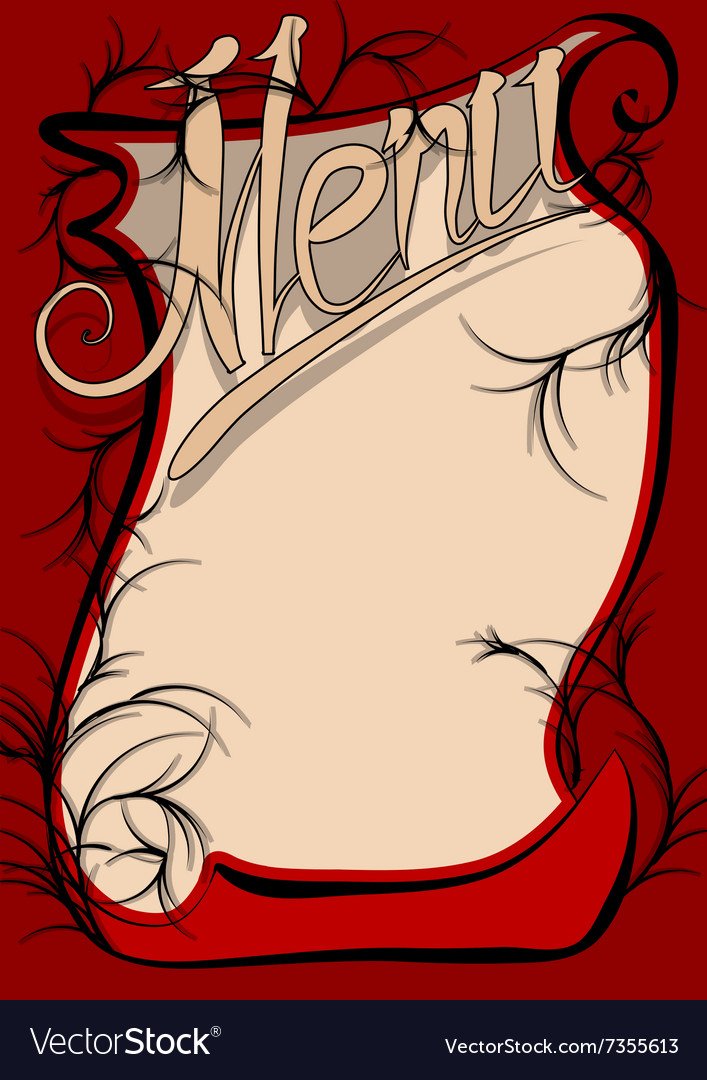 Menu template Royalty Free Vector Image - VectorStock