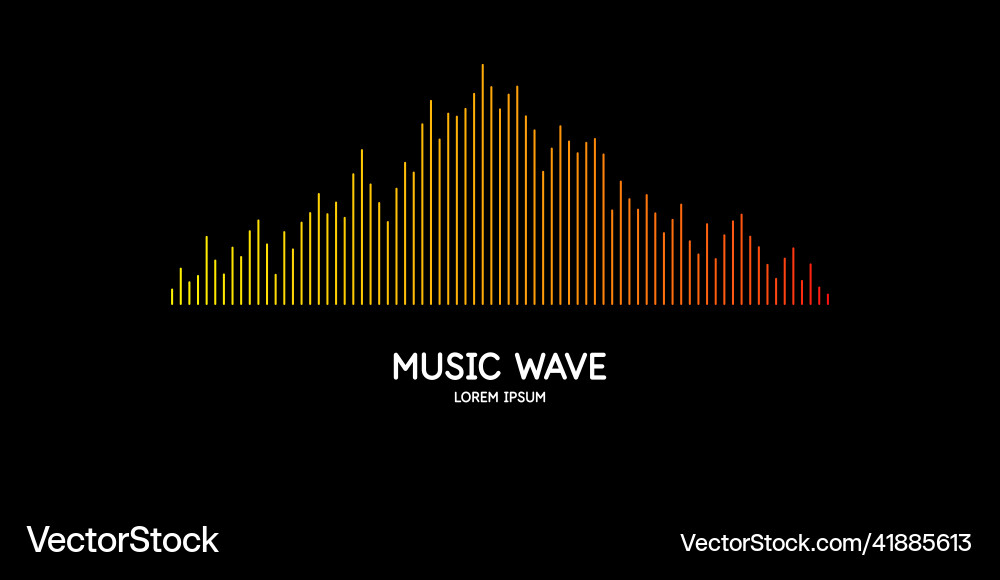 Music wave in the form Royalty Free Vector Image