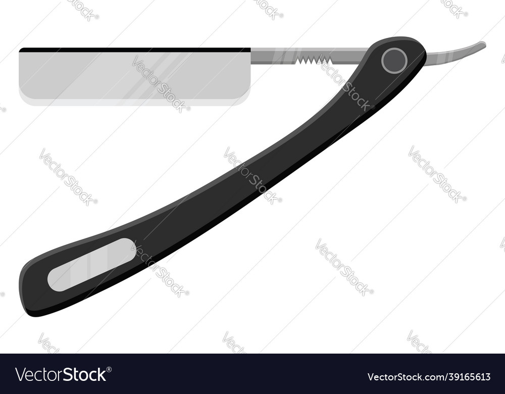 Sharp razor on a white background Royalty Free Vector Image