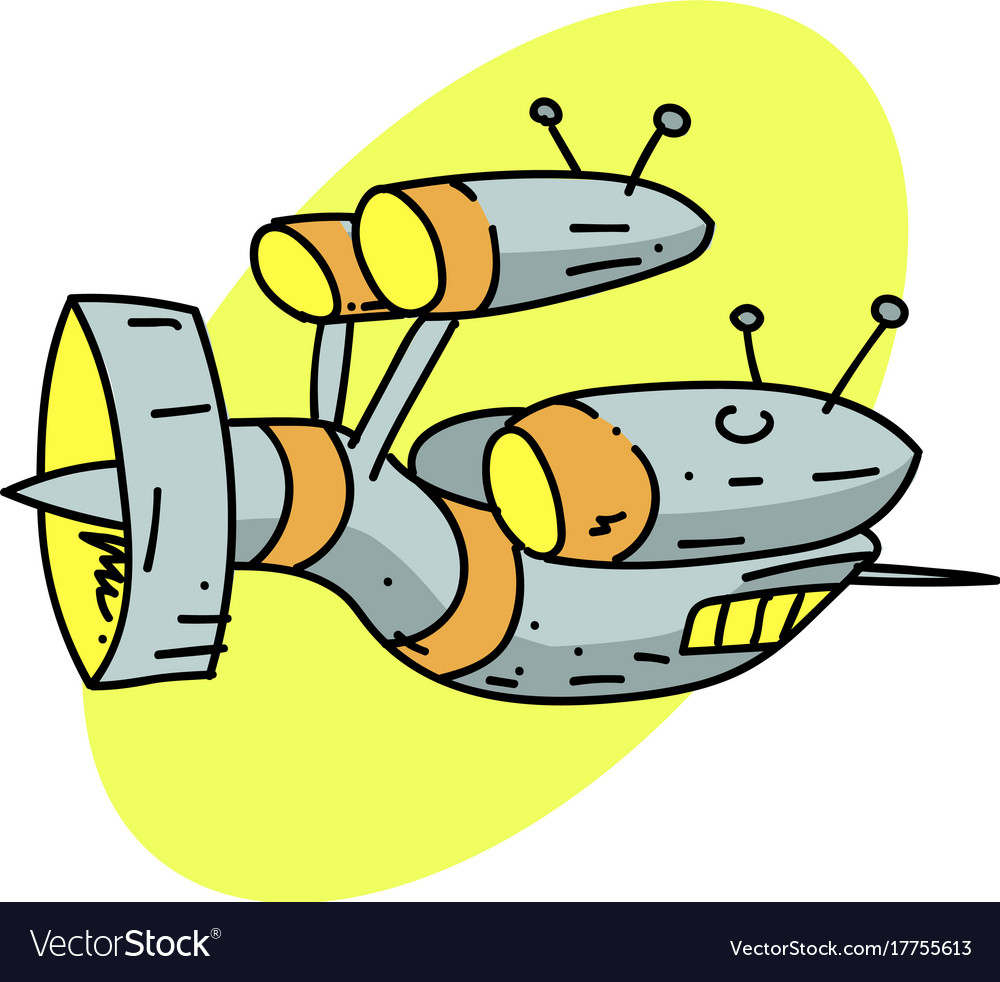 Spaceship Royalty Free Vector Image - VectorStock