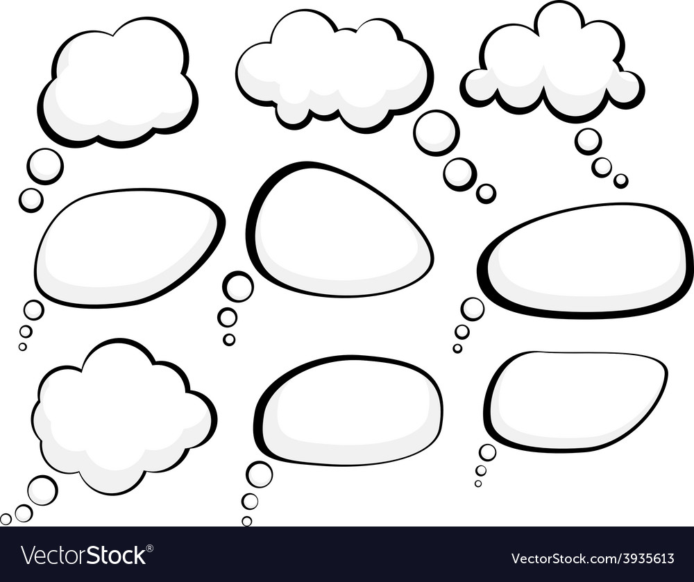 Speech clouds Royalty Free Vector Image - VectorStock