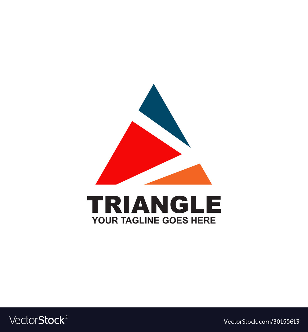 Triangle logo design template Royalty Free Vector Image