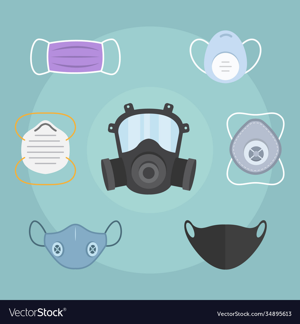 Type face masks Royalty Free Vector Image - VectorStock