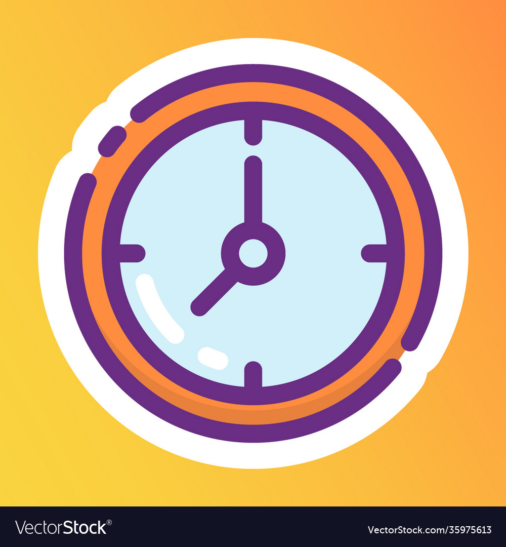Wall clock Royalty Free Vector Image - VectorStock