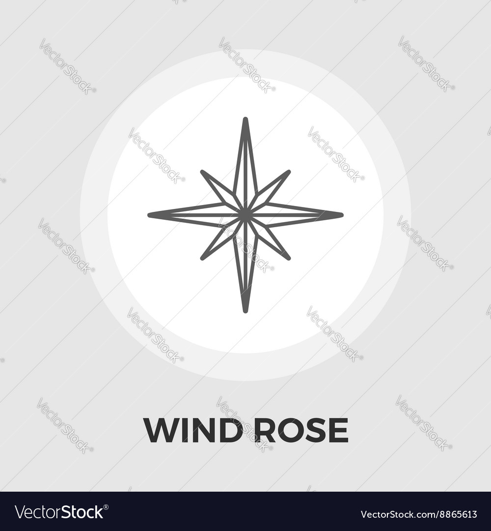 Wind rose flat icon Royalty Free Vector Image - VectorStock