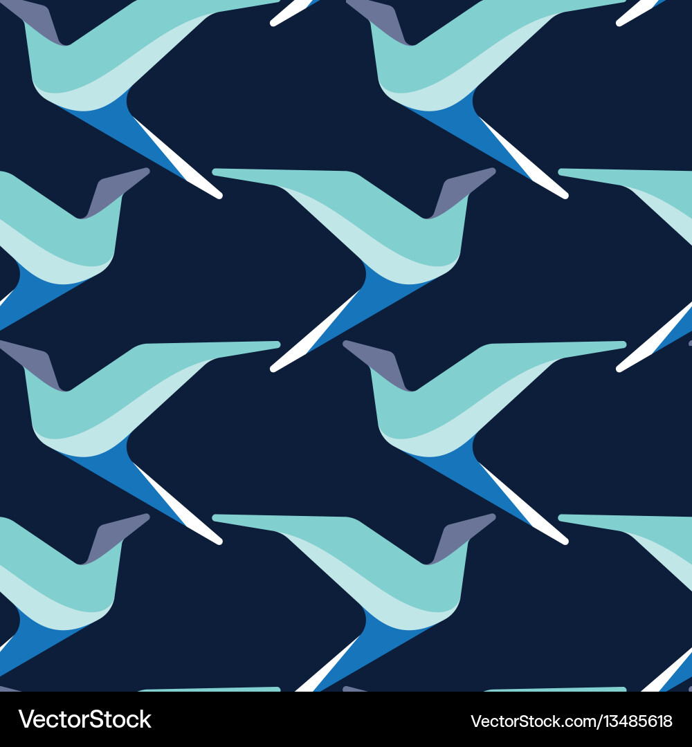Abstract and contemporary birds seamless surface Vector Image