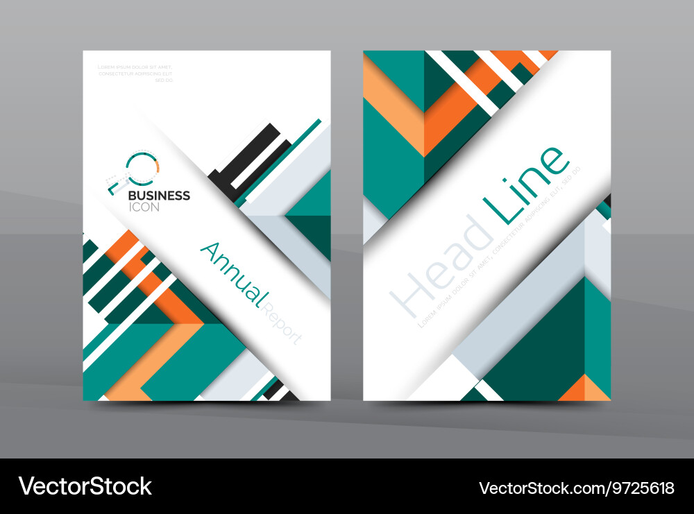 Annual report cover geometric design Royalty Free Vector