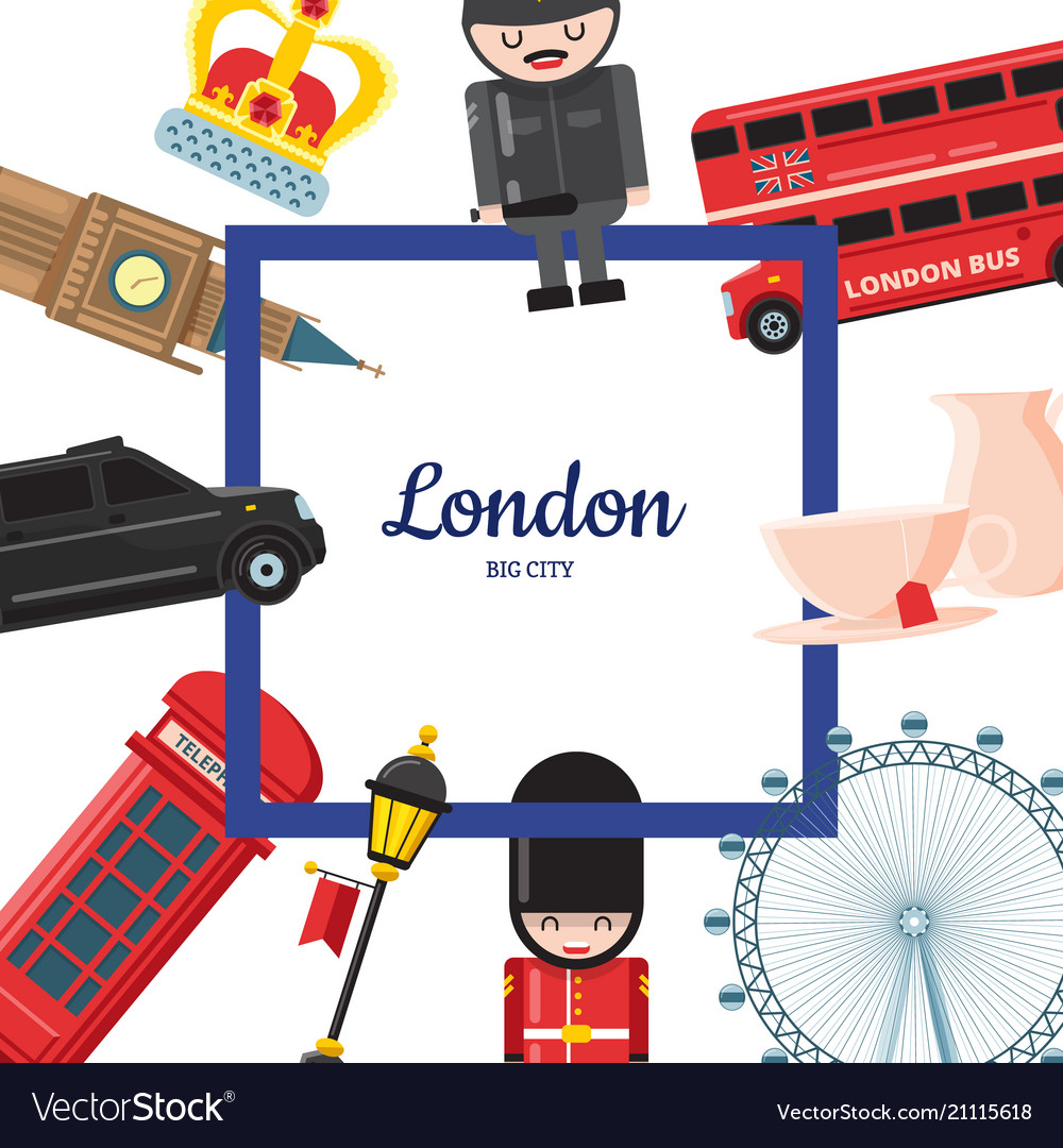 Cartoon london sights Royalty Free Vector Image Cartoon london sights Royalty Free Vector Image