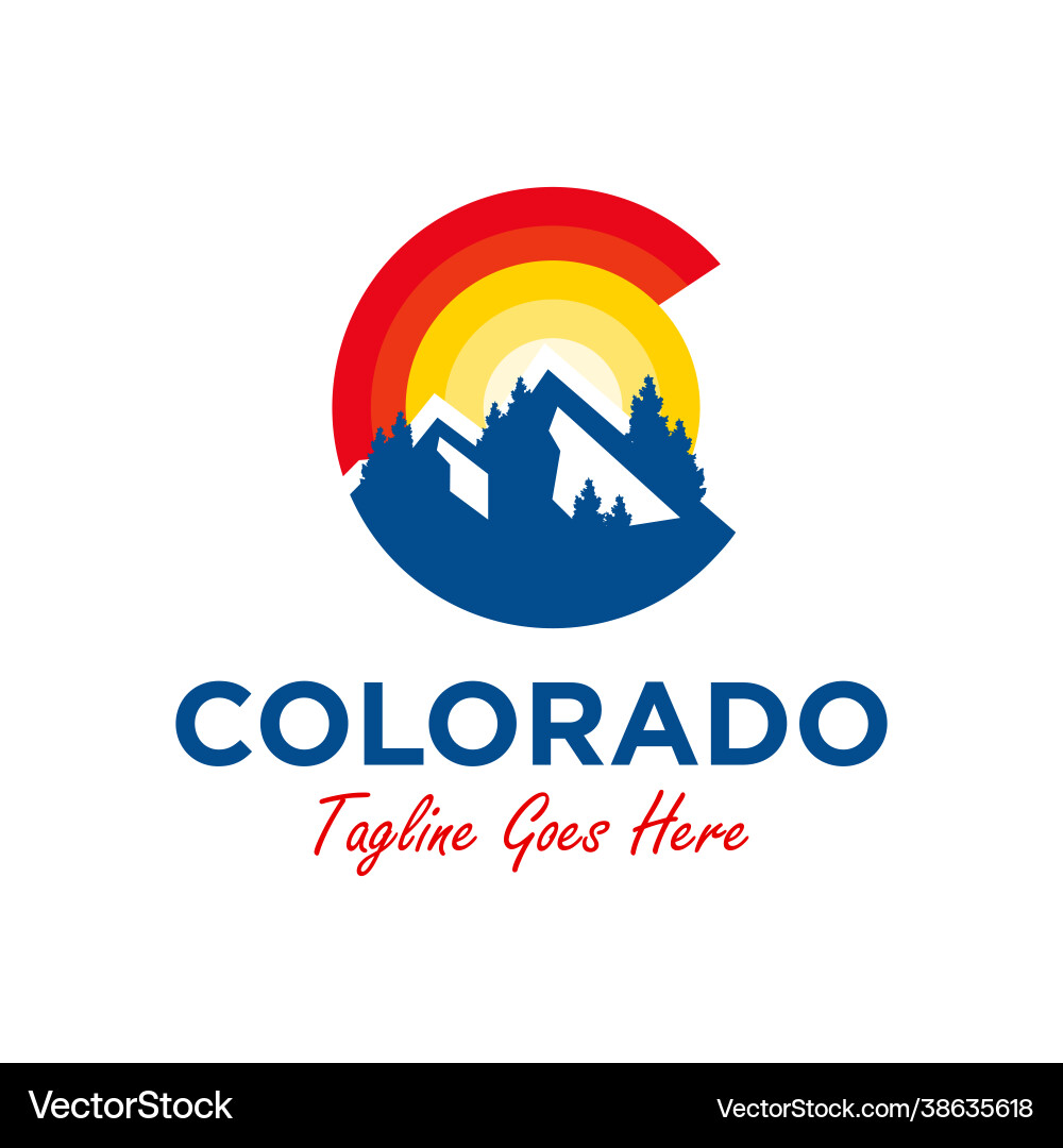 Colorado Mountain Logo - Letter C Royalty Free Vector Image