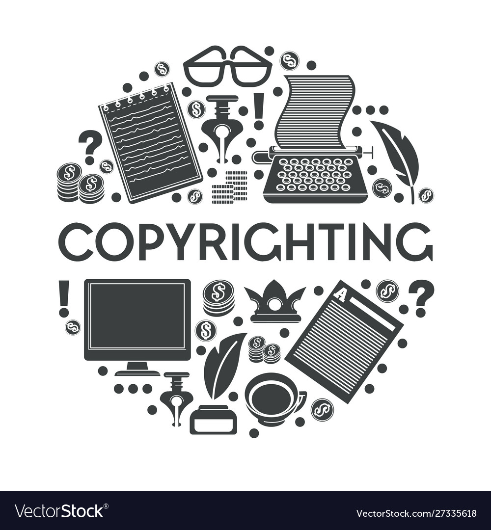 Copywriting isolated icon creative writing Vector Image