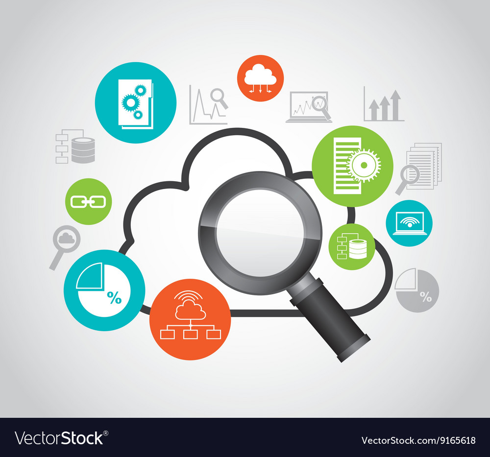 Data storage design Royalty Free Vector Image - VectorStock