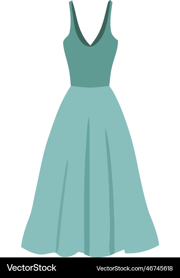 Elegant silk dress Royalty Free Vector Image - VectorStock