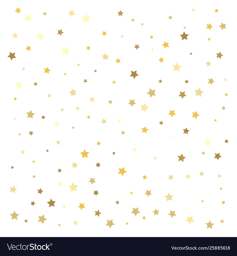 Gold stars confetti celebration Royalty Free Vector Image