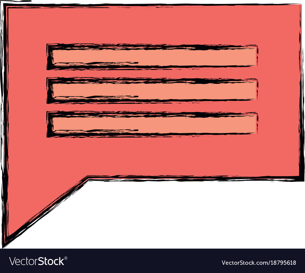 Rectangle speech icon Royalty Free Vector Image