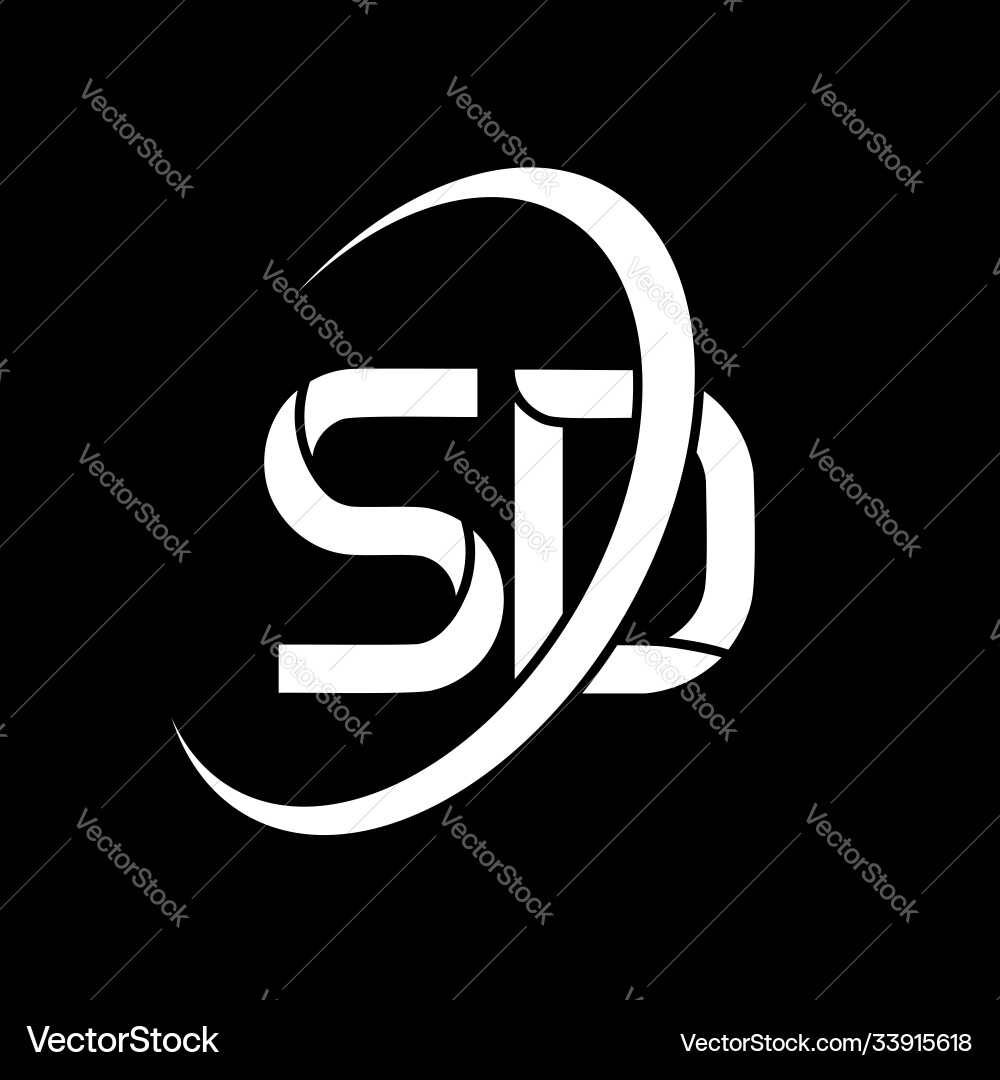 Sd logo s d design white letter sds Royalty Free Vector