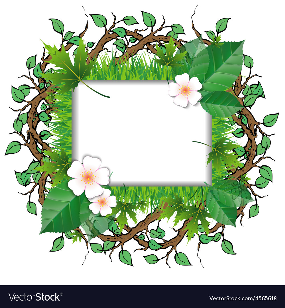 Spring frame Royalty Free Vector Image - VectorStock