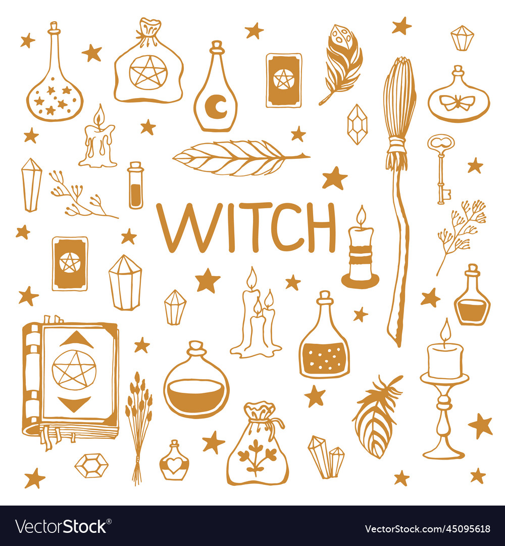 Witchcraft magic background for witches Royalty Free Vector