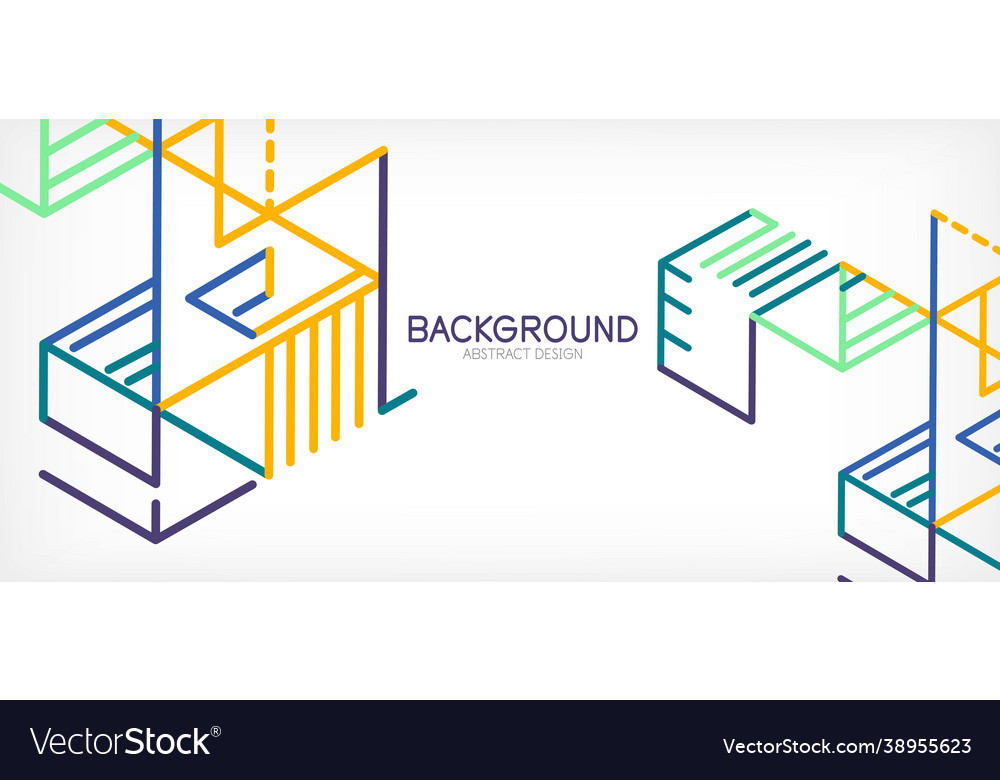 Abstract background color lines on white Vector Image