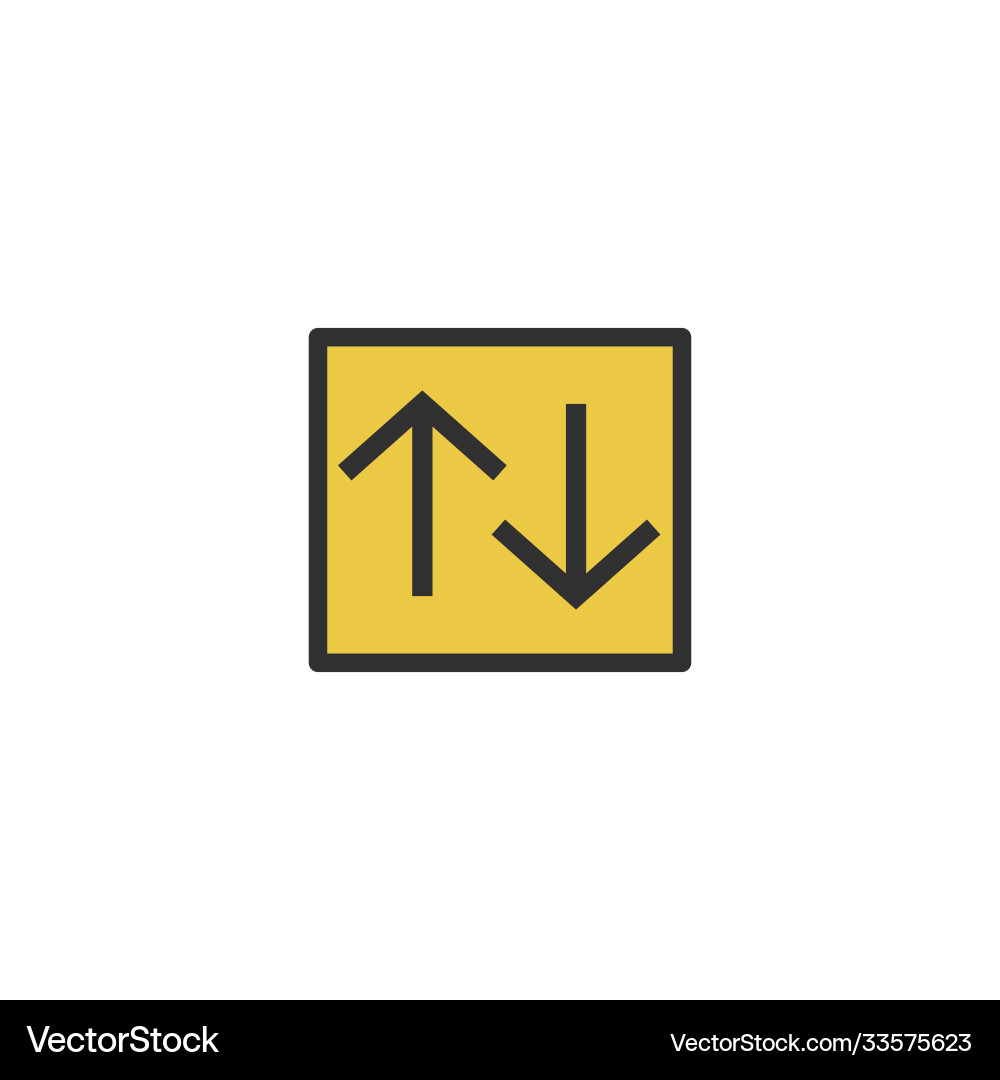 Arrows up and down road sign direction Royalty Free Vector