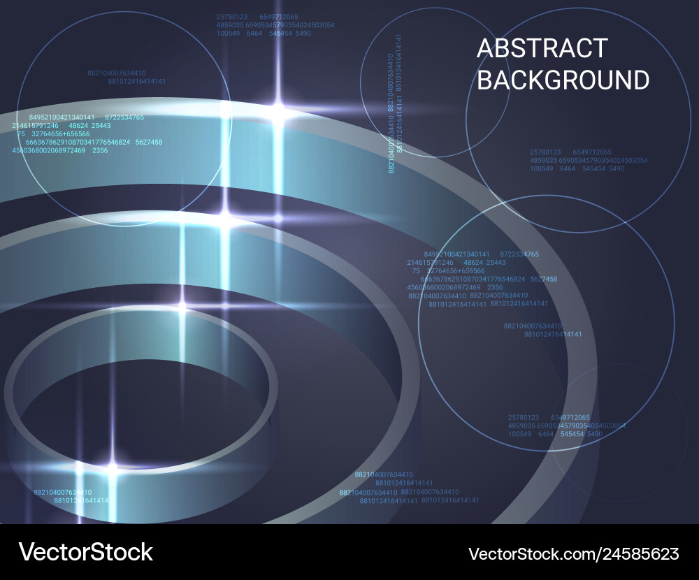 Circles volume sparkle on background Royalty Free Vector