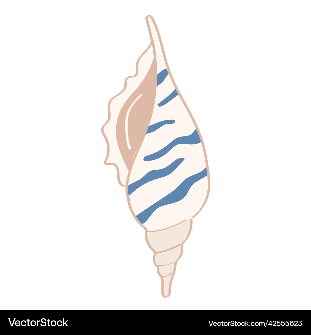 Cute cartoon style horse conch single element Vector Image