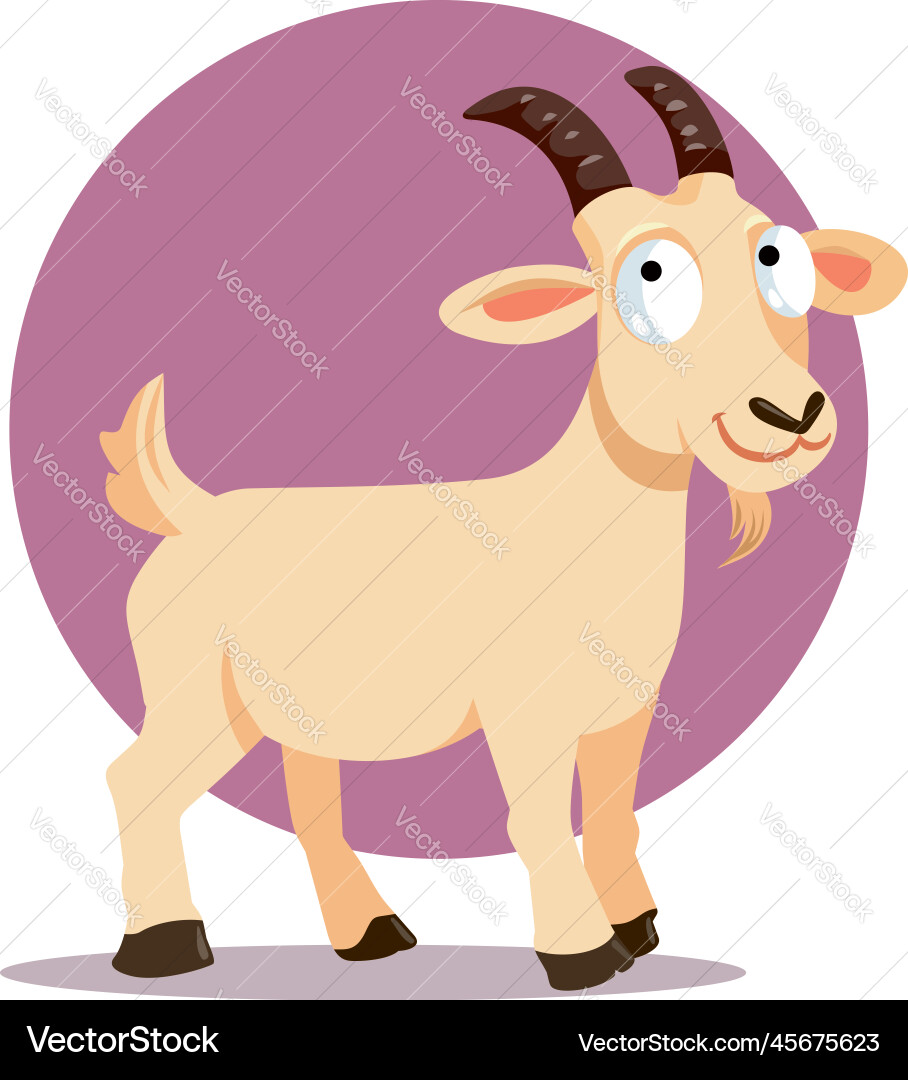 Goat character mascot in style Royalty Free Vector Image