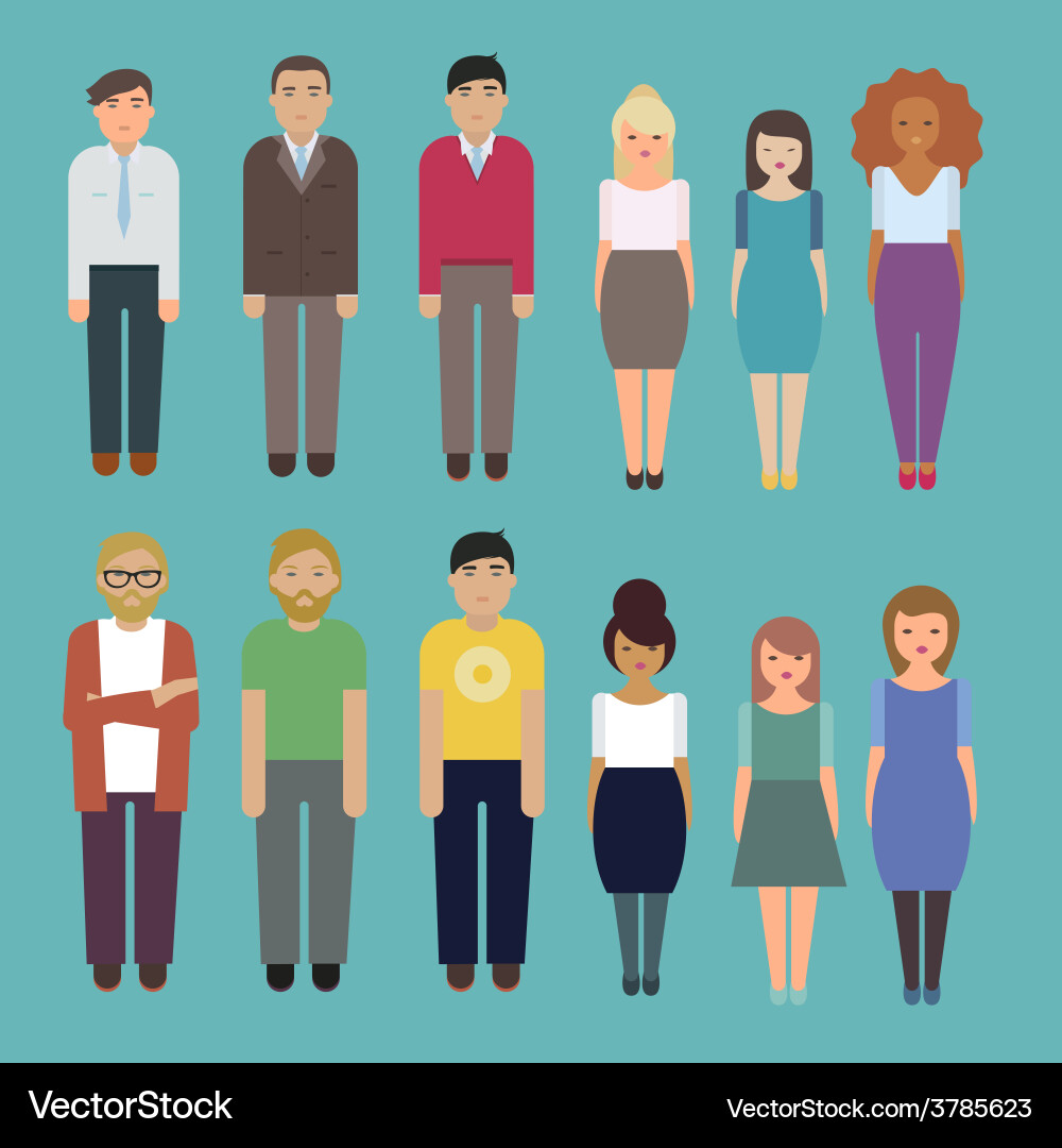 Office people characters set Royalty Free Vector Image