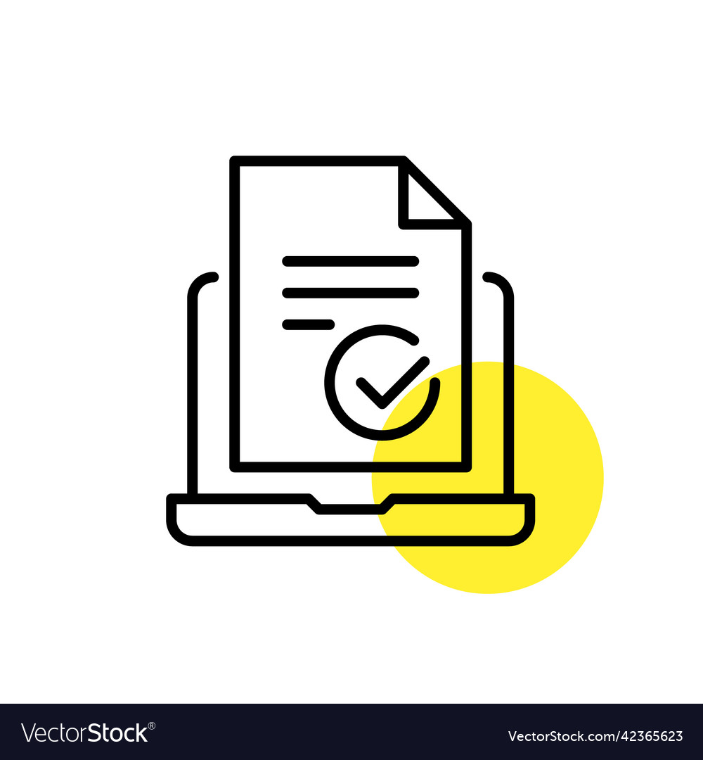 Receiving assignment evaluation passed checkmark Vector Image