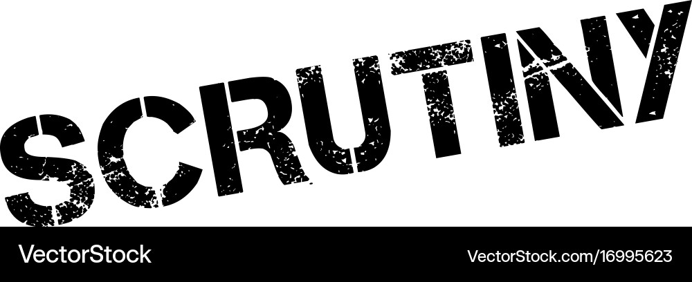 Scrutiny rubber stamp Royalty Free Vector Image