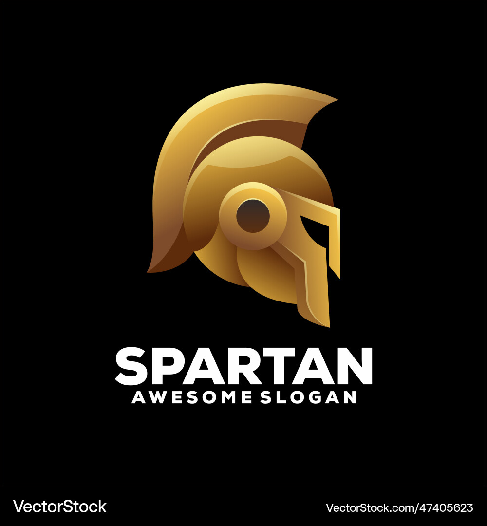 Spartan luxury gradient design logo abstract Vector Image