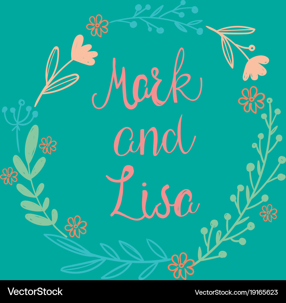 Wedding mark and lisa image Royalty Free Vector Image