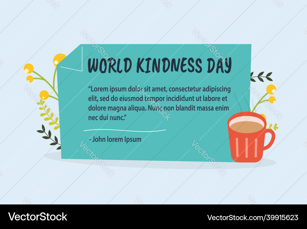 World kindness day holiday concept template Vector Image