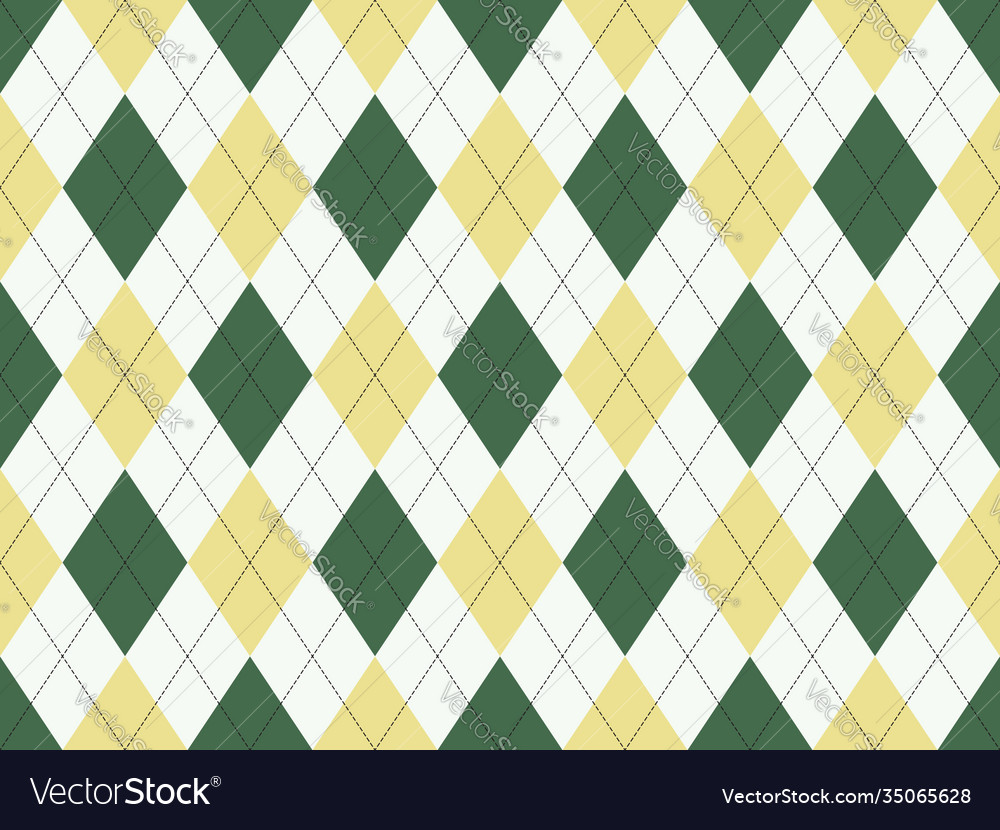 Argyle pattern seamless fabric texture background Vector Image