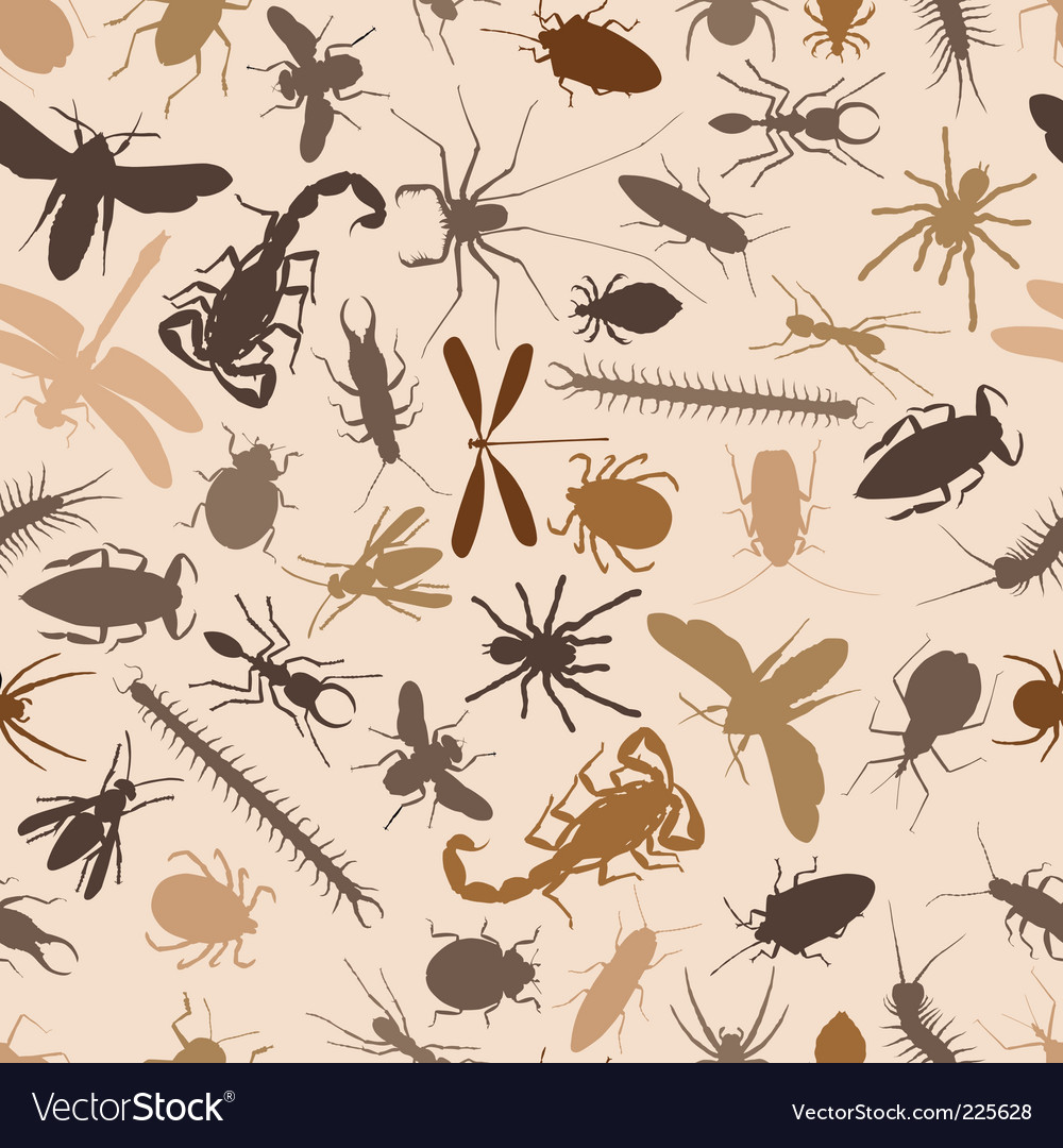 Bugs seamless tile Royalty Free Vector Image - VectorStock