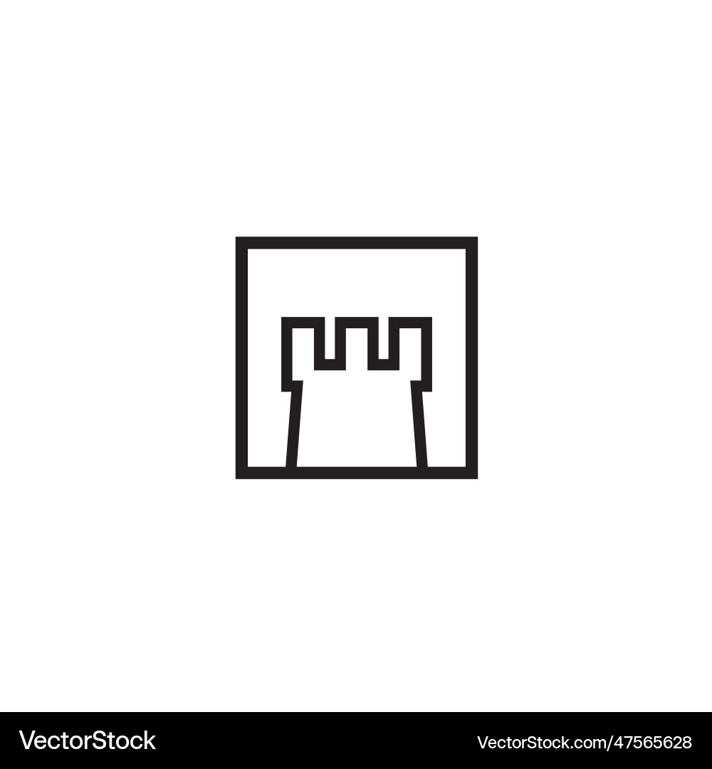 Castle tower building kingdom royal king guard Vector Image