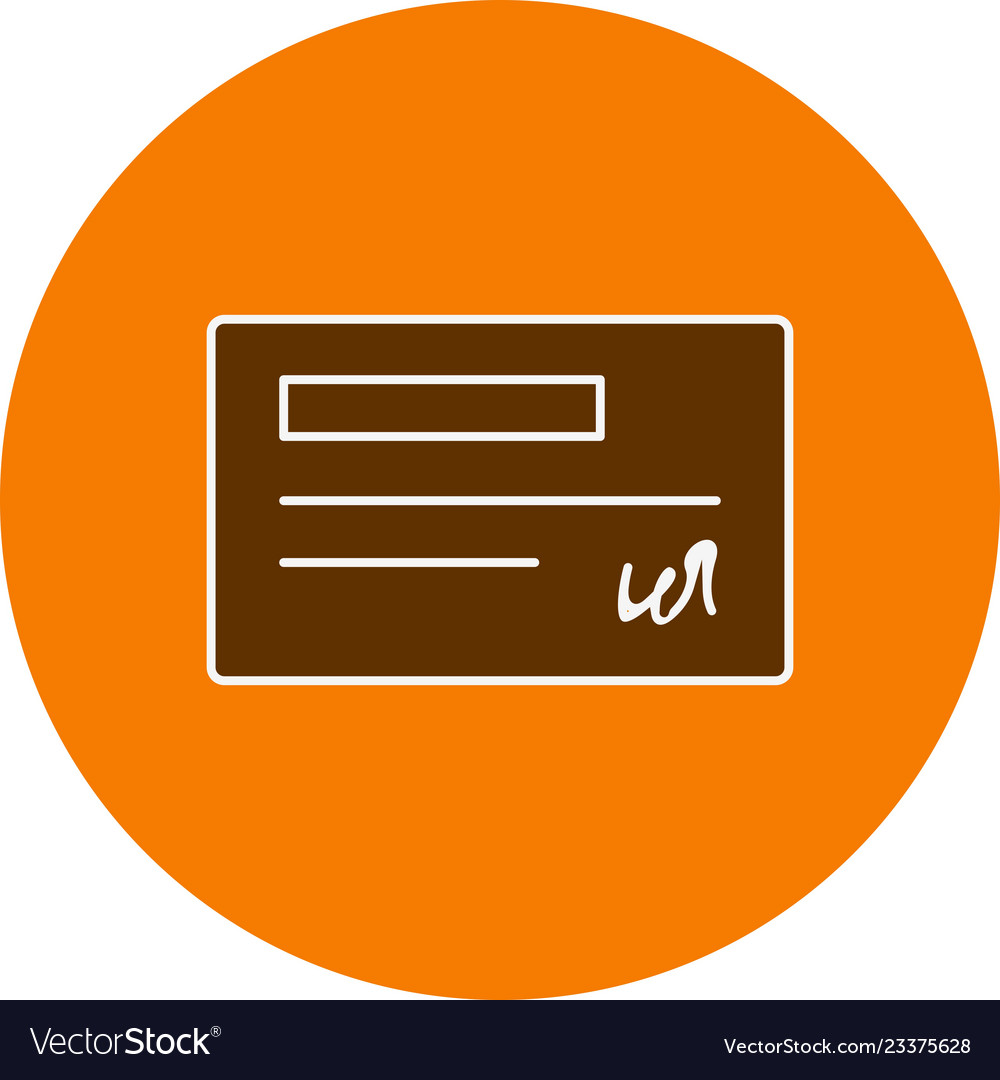 Cheque icon Royalty Free Vector Image - VectorStock