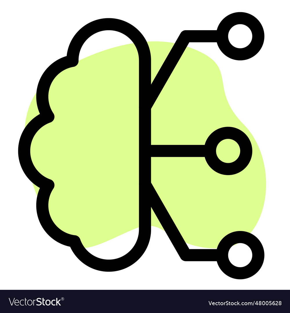 Highly developed digital brain functioning Vector Image