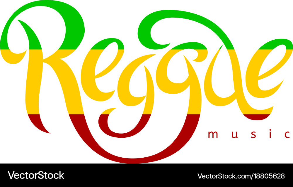 Isolated lettering poster in reggae style Vector Image