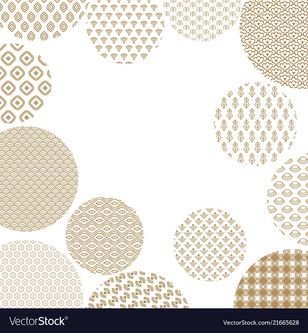 Japanese pattern circles Royalty Free Vector Image