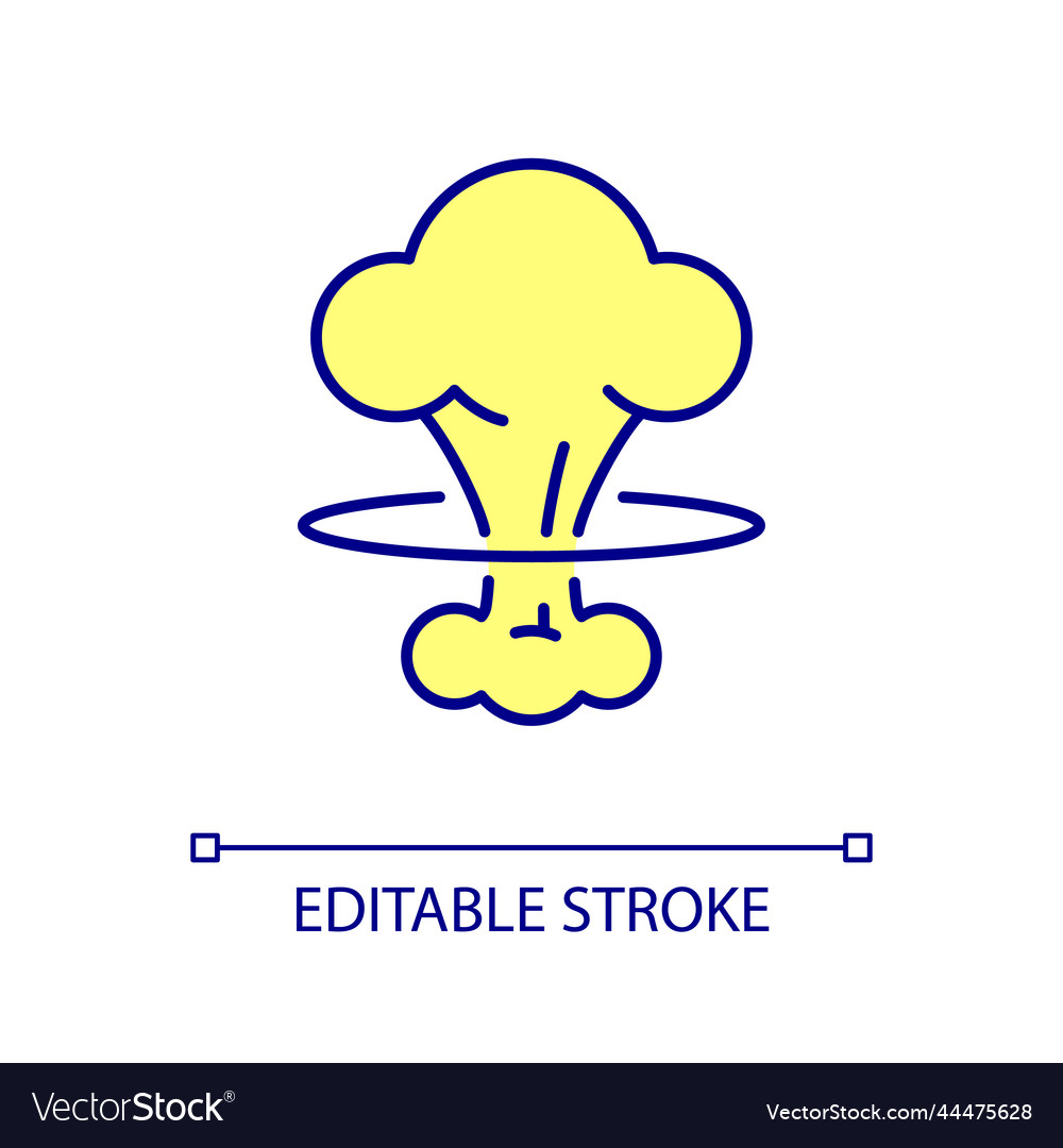 Nuclear explosion rgb color icon Royalty Free Vector Image Nuclear explosion rgb color icon Royalty Free Vector Image