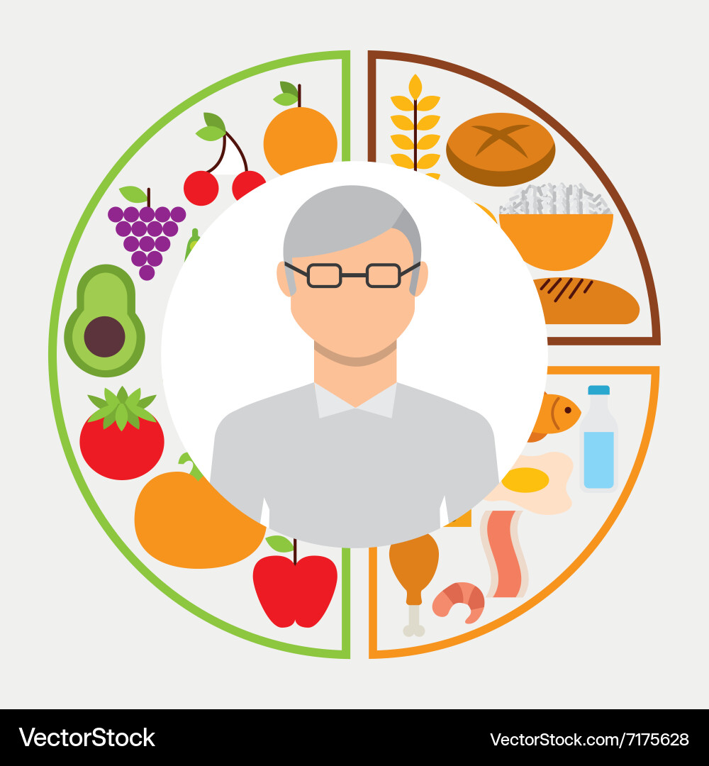 Nutrition and health design Royalty Free Vector Image