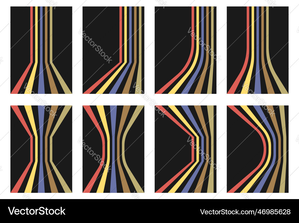 Retro vintage style stripes background poster Vector Image