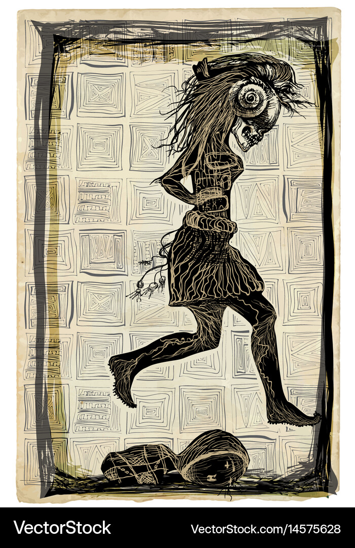 Run punk - an hand drawn freehand sketching Vector Image