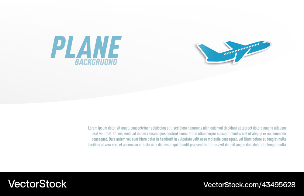 Simple travel white background with contour plane Vector Image