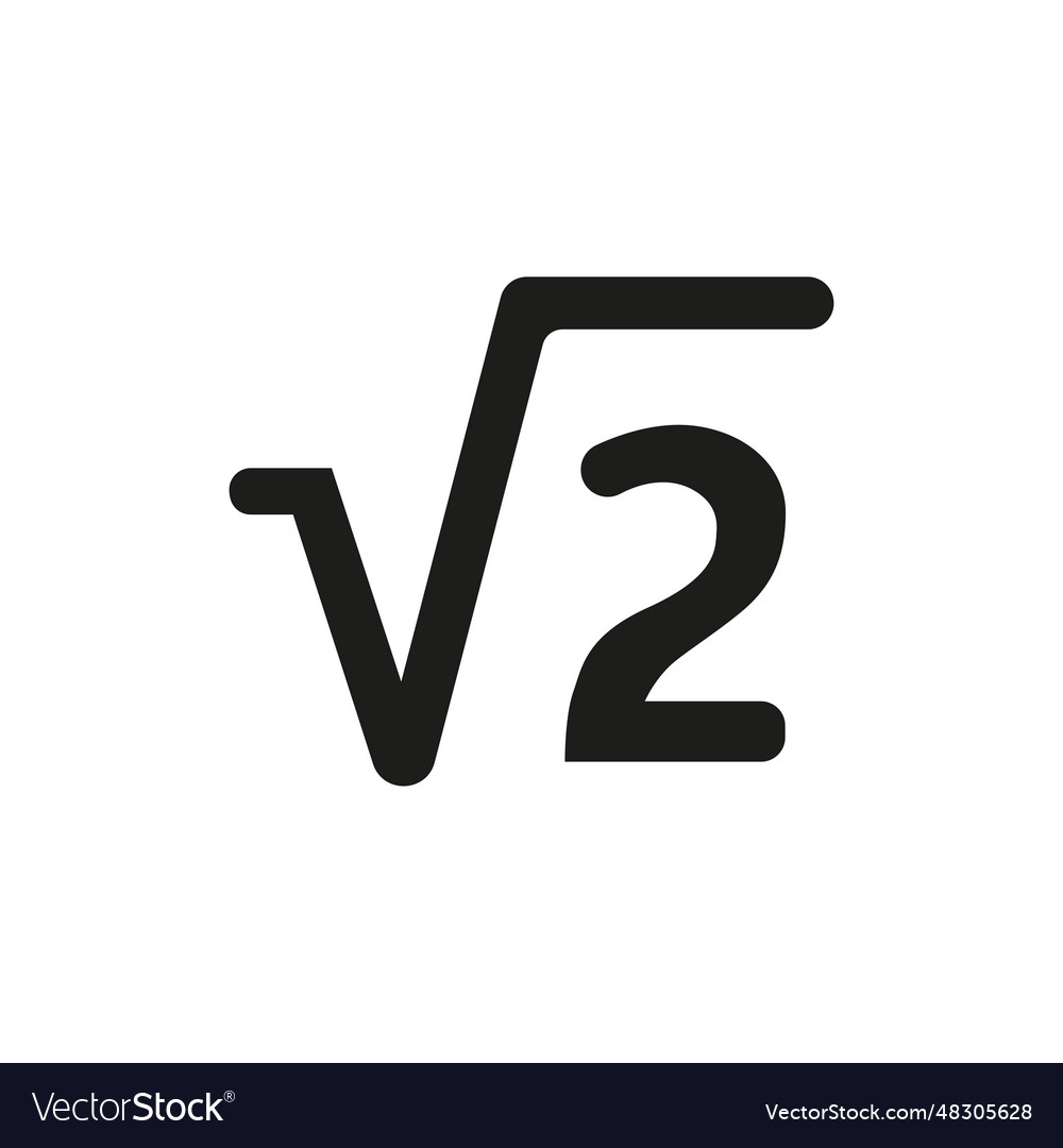 Square Root Symbol Simple Icon Royalty Free Vector Image